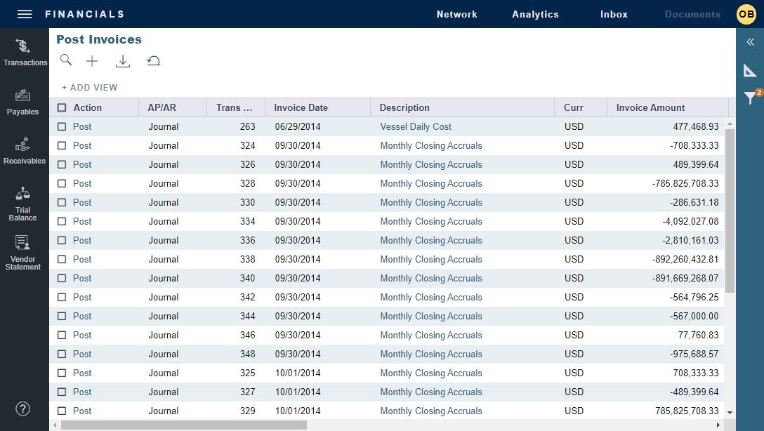 IMOS - Post Invoices